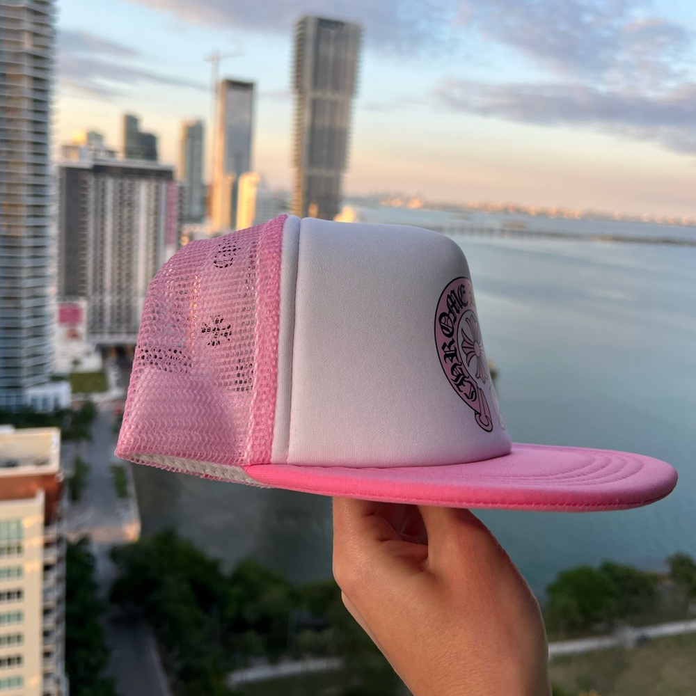 Authentic Pink Chrome Hearts Hat - Gem